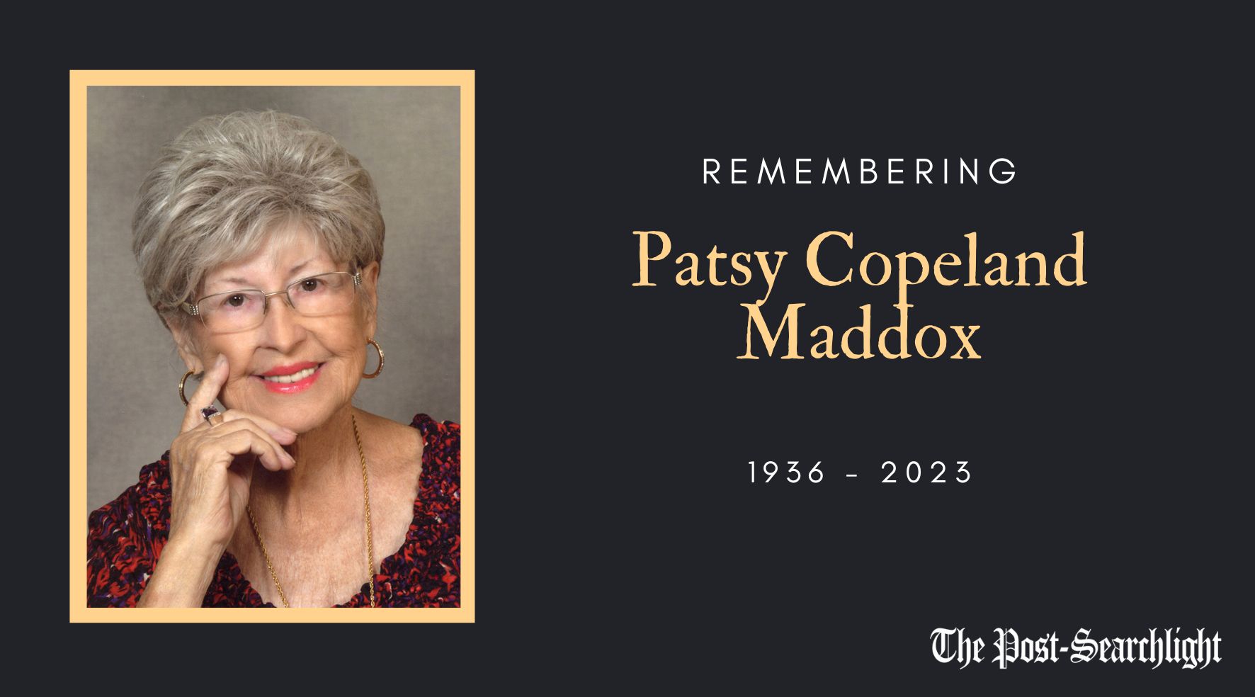 Patsy Copeland Maddox | The Post-Searchlight