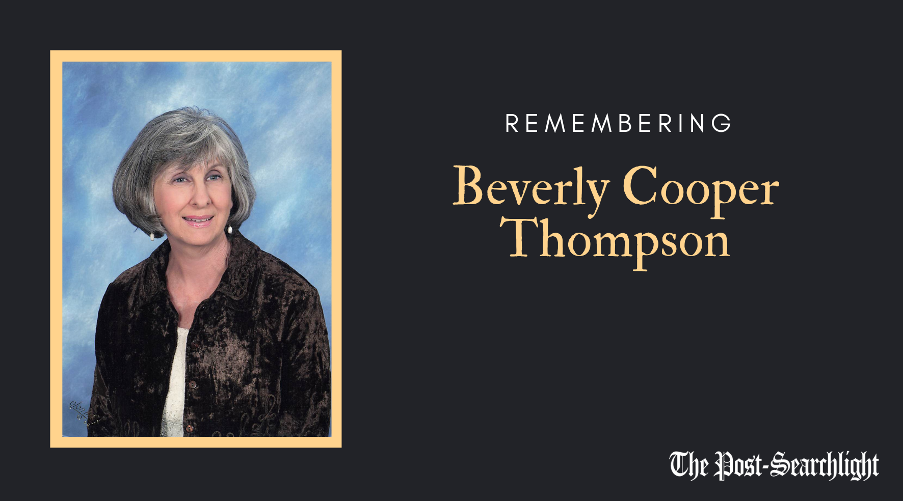 Beverly Cooper Thompson | The Post-Searchlight