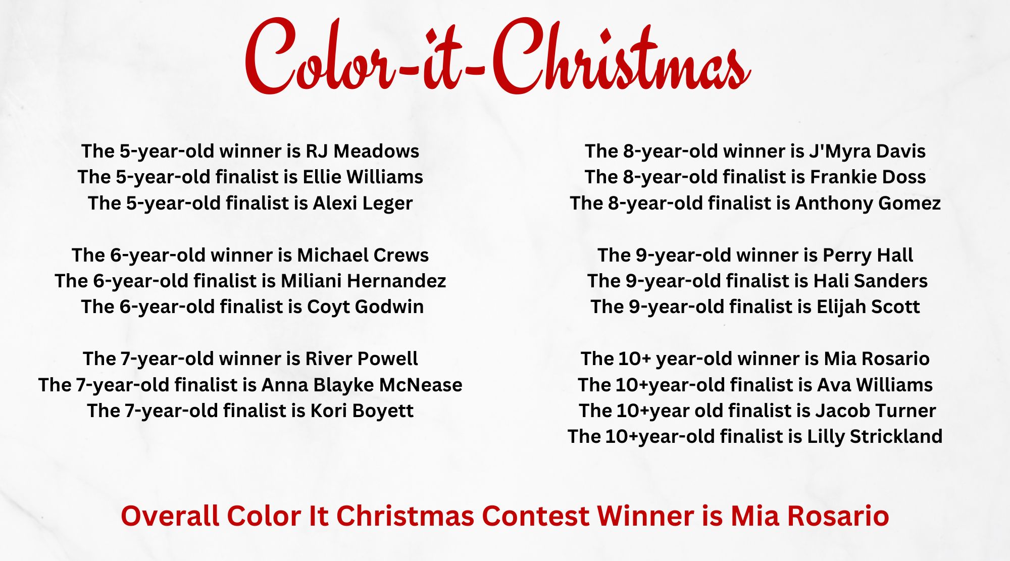 Color It Christmas Contest Results and Gallery - The Post-Searchlight ...
