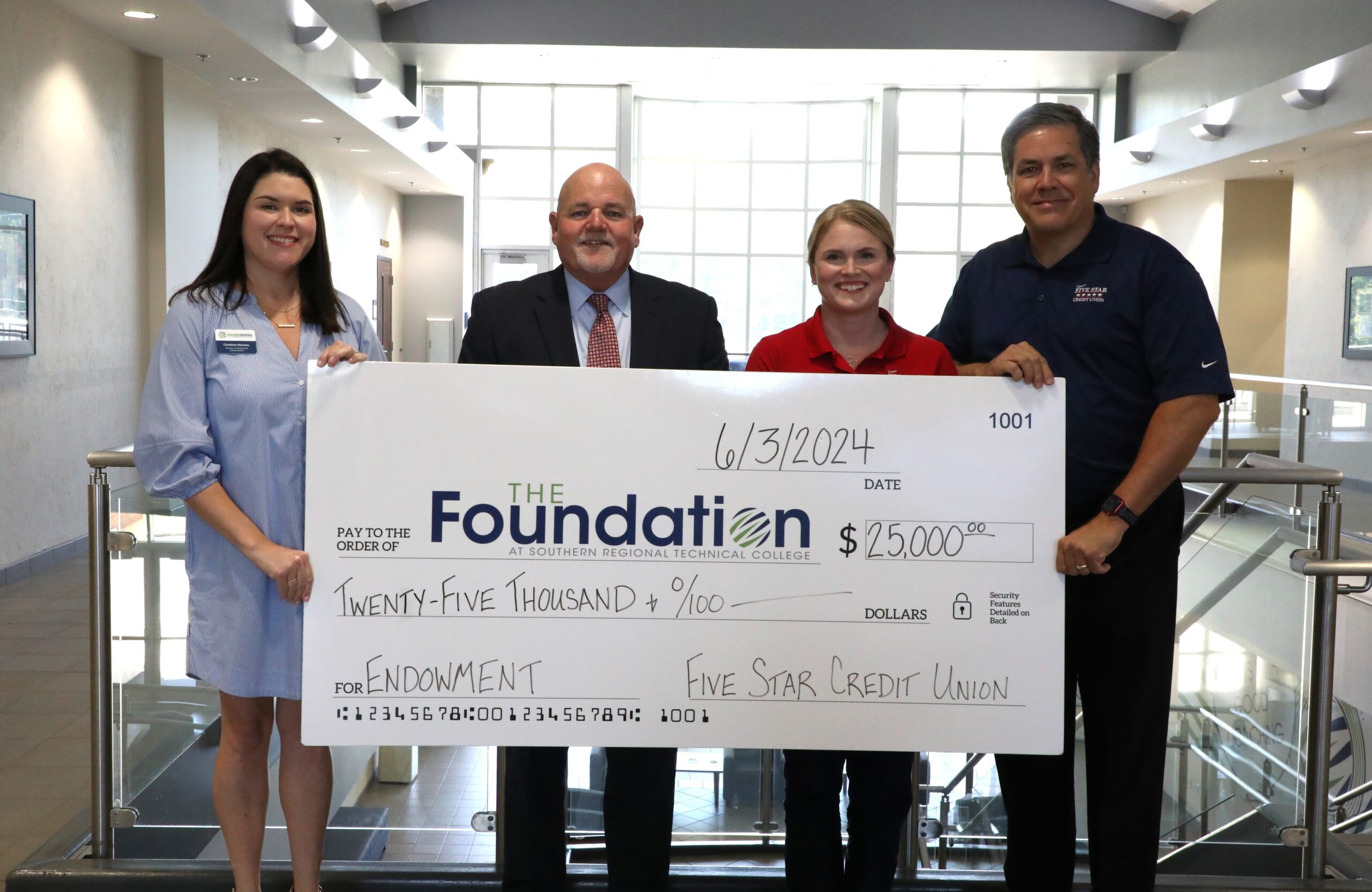 Five Star Credit Union Endows New Scholarship for Southern Regional ...