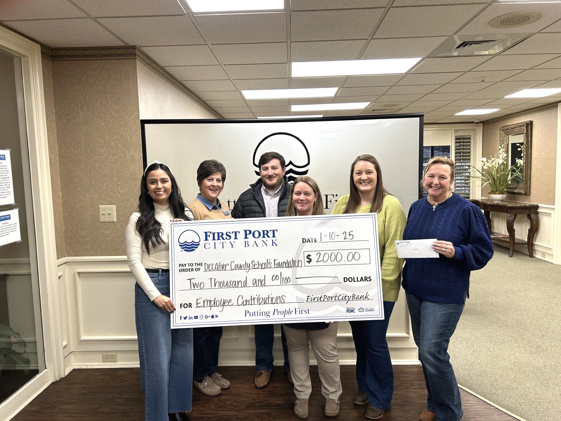 First Port City Bank donates to the Decatur County Schools Foundation ...